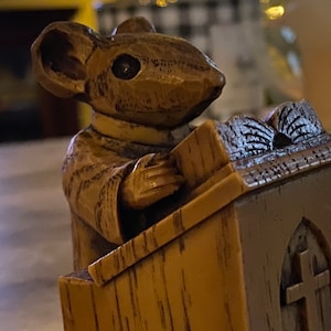 Church Mouse Musician Playing the Psaltery | Etsy