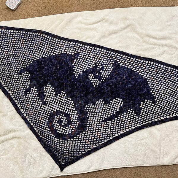 Crochet Dragon Shawl - PATTERN ONLY - Etsy