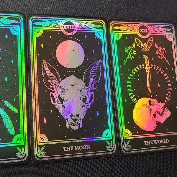 Celestial Sticker Pack, Marigold Tarot Holographic: the Star, the Moon ...