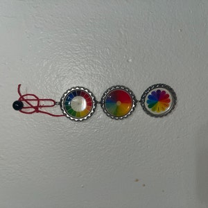 Color Wheel Keychain, Vintage Color Wheel Key Ring, Art Teacher Gift ...