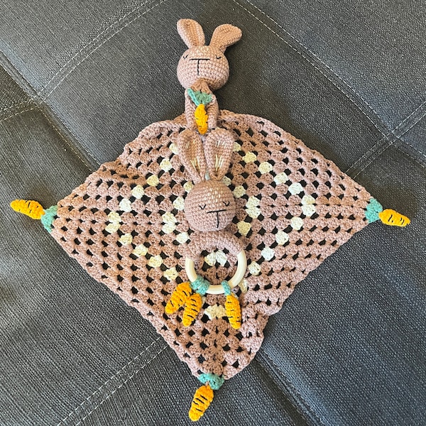 CROCHET PATTERN Rupert the Rabbit Crochet Amigurumi Bunny Lovey ...