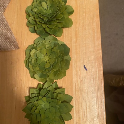 Succulent Flower SVG Cut Files, DIY Paper Flower Succulent Templates ...
