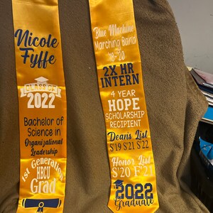 Satin Graduation Stole - Etsy