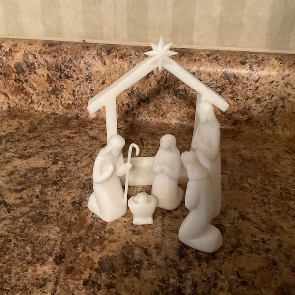 Nativity Scene – 3D Printable STL File | Modern Minimalist Crèche ...