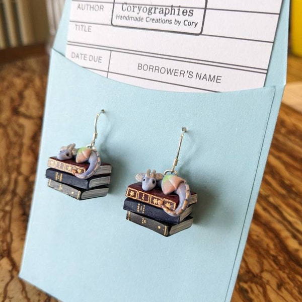 Stack of Books Necklace Tiny Pile of Books on a Bronze Chain for ...