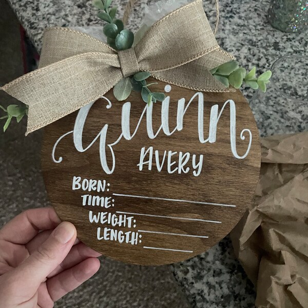 Boho Baby Dreamcatcher Hospital Door Hanger Footprints Baby ...