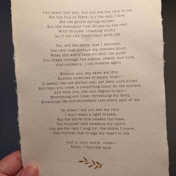 Custom Poem Print, Old Typewriter Font, Custom Poem, Framed Poem ...