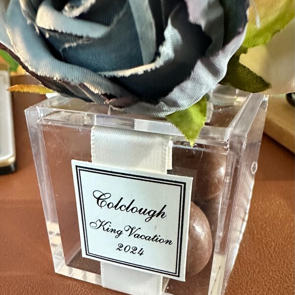Dusty Blue Wedding Favors for Guests, Luxury Favors Candy Box, Elegance ...