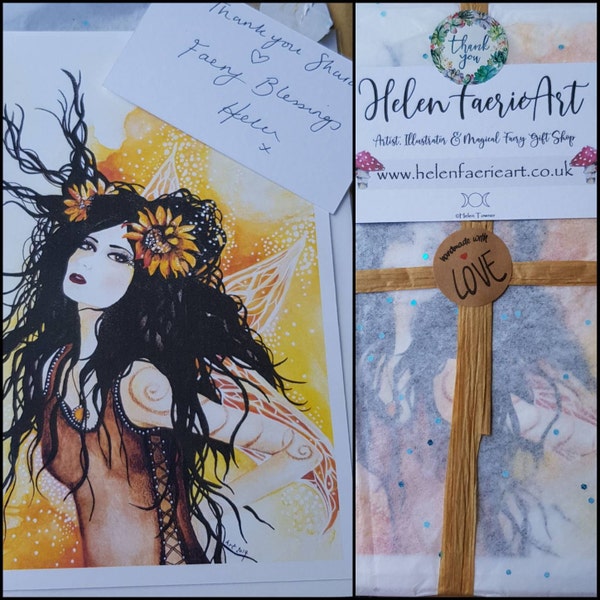 Summer Solstice Fairy Art - Watercolour Print - Feminine Wall Art ...