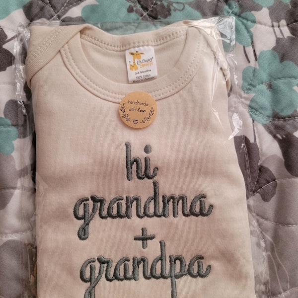 Surprise Box With Message, Embroidered Hello Grandma and ONESIES® Brand ...