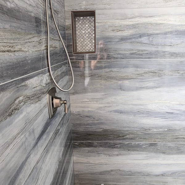 Handmade Serene Groutless Brick Mother of Pearl Mosaic Tile for ...