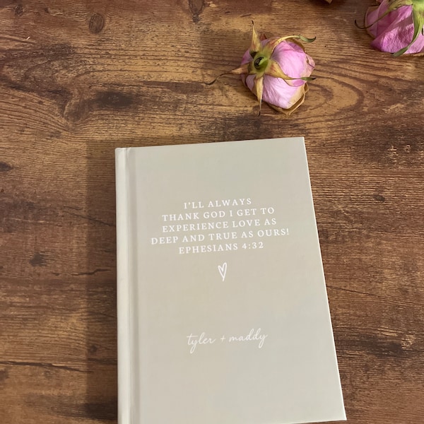 Personalized Couple Notebook- Custom Paper Anniversary Gift- Our First ...