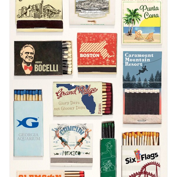 CUSTOM Matchbook Art | Personalized Digital Matchbox Wall Art Gift ...