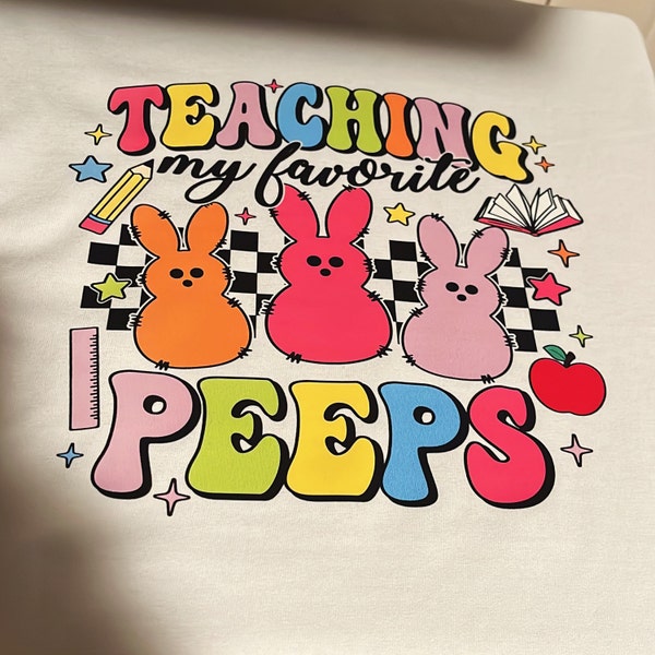 Teaching My Favorite Peeps PNG, Teacher Png, Easter Png, Easter Bunny ...