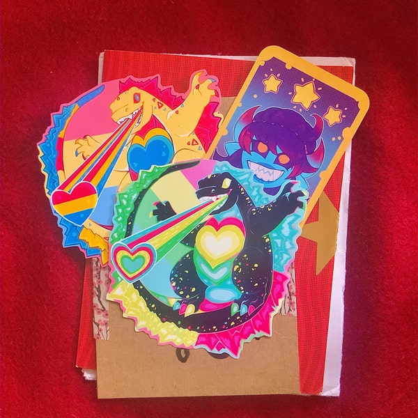 PRIDE-ZILLA : Clear Vinyl Stickers - Etsy
