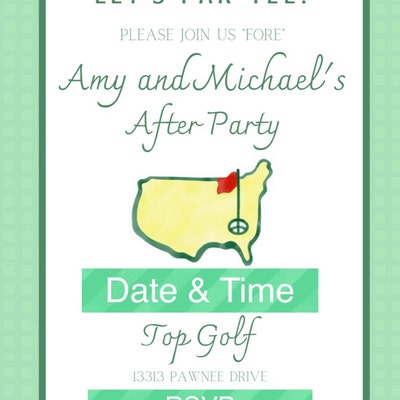 Editable Masters Party Birthday Invitation Template Digital Download ...