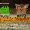 Our Little Monsters Personalized Halloween Decor Dracula Frankenstein ...