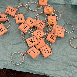 Scrabble Tile Keyring With Tiny Heart on the Front - Etsy