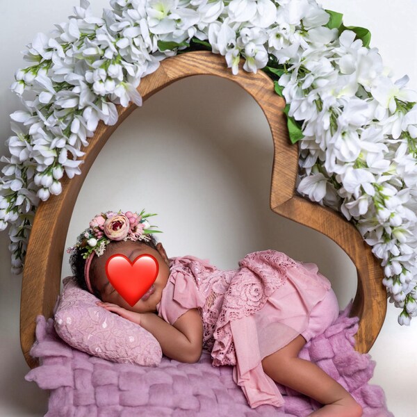 Wooden Bucket for Newborn Photography, Posing Bowl, Baby Photo Prop ...