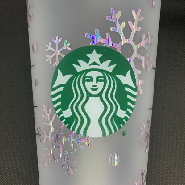 24oz Venti Cold Cup Starbucks Snowflake Svg, Starbuck Full Wrap Svg ...