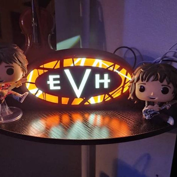Custom Made Van Halen EVH 3D LED Light Box! - Etsy