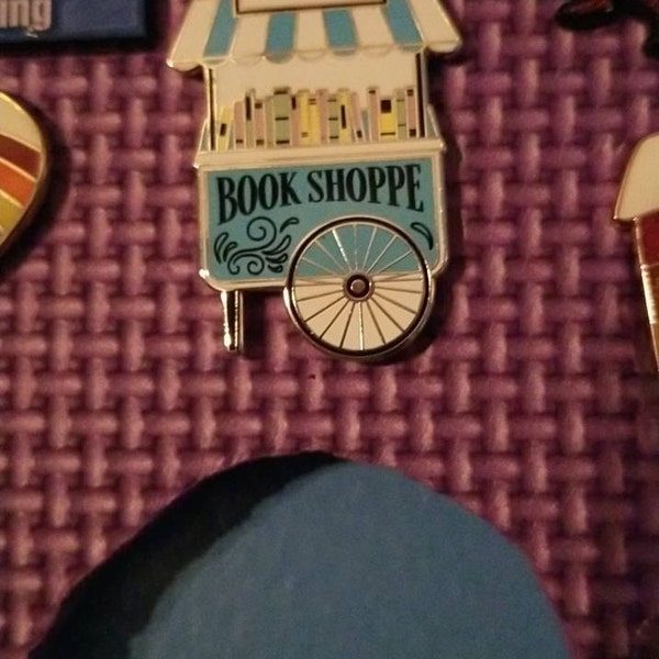 Book Shop Pastel Enamel Pin - Hard Enamel, Library, Cute Pin, Librarian ...