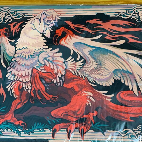 Red Dragon Falin Art Print 7.5x11 Dungeon Meshi Art - Etsy