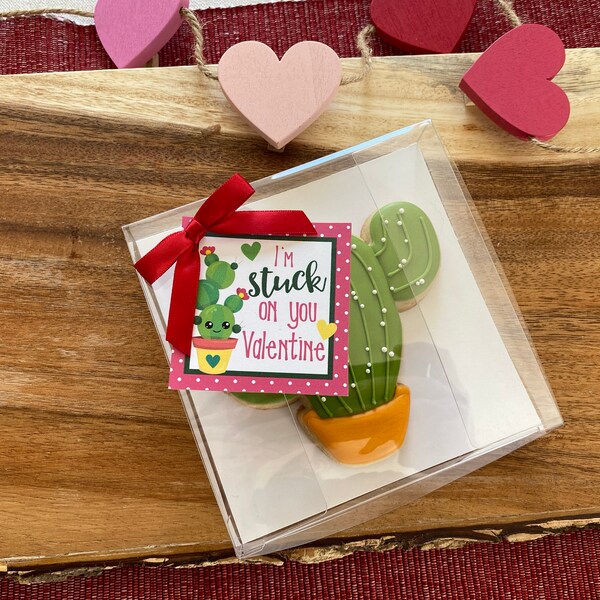 Printable Cactus Valentine's Day Tags. I'm Stuck on You Valentine ...