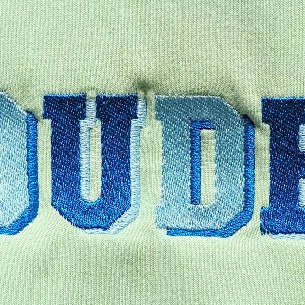 Varsity Collegiate Block Type Shadow Font Fill Stitch Machine ...