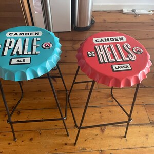 Bar Stool Man Cave Bar Stool Home Bar Bottle Top Cap Custom - Etsy UK