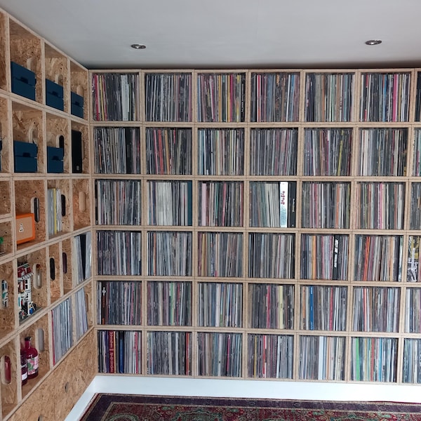 3 Pack 1/2 Width 12" Osb Record Crate - Etsy