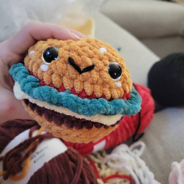 The Happy Hamburger Crochet Pattern - Etsy