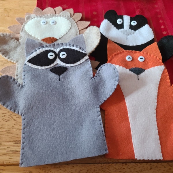 Veggie Finger Puppets, Vegetable Finger Puppets, Felt Finger Puppets ...