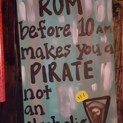 Pirate Sign, Drinking Sign, Rum Sign, Porch Sign Patio Sign, Tiki Bar ...