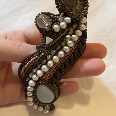 Sunset Bracelet DIY , KIT, Pattern, Tutorial and Materials, Bead Embroidery ,beading Pattern ...