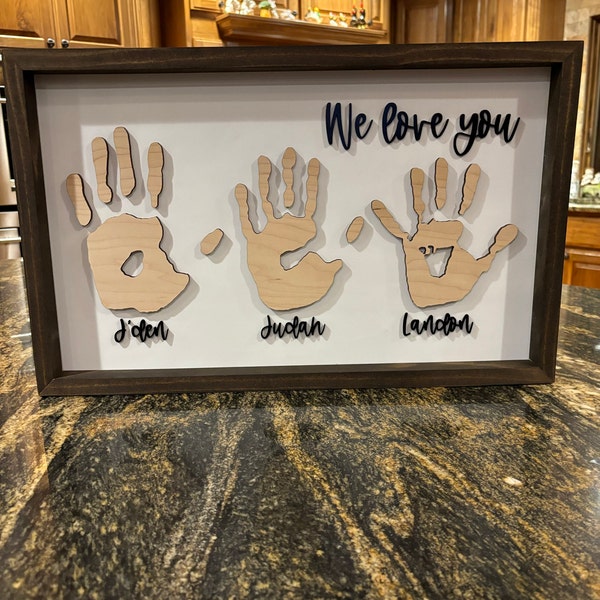 Vertical Handprint Sign - Etsy