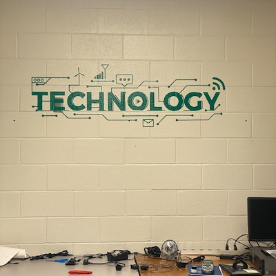 Technology Wall Decal Vinyl Sticker Science Education School Art Design ...