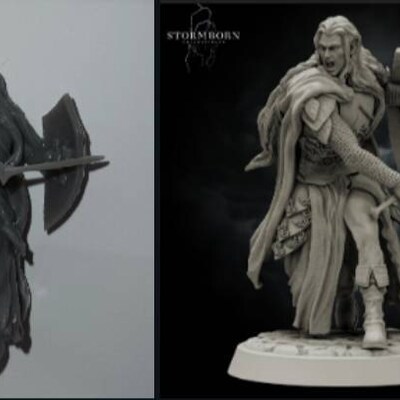 Noh Oni With Giant Cleaver by Village's Hope 12K Hi-res Resin Tabletop ...