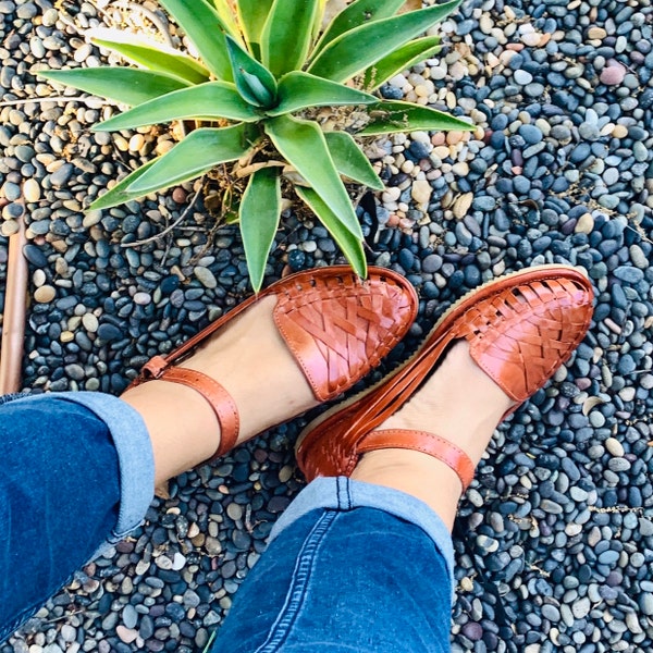 Colorful Handmade Leather Huaraches - Etsy