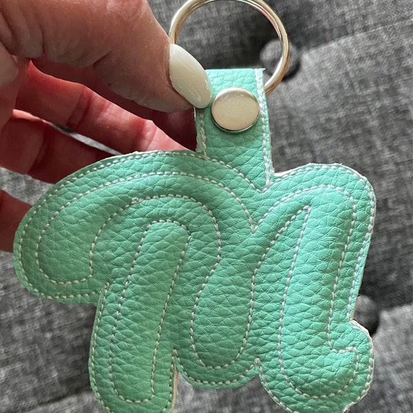 Puffy Foam Key Fob Snap Tab Gift Idea Monogram Alphabet Letters A-Z ...