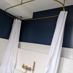 Oval Shaped 360 Degrees Shower Curtain Rod for Bathroom - Etsy Canada