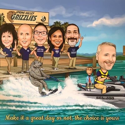 Group Caricatures / Group Cartoons Custom Drawn and Personalised - Etsy