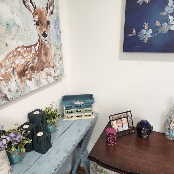 Old Handpainted Barnwood Window, Wall Art Decor, Vintage Floral Shabby ...