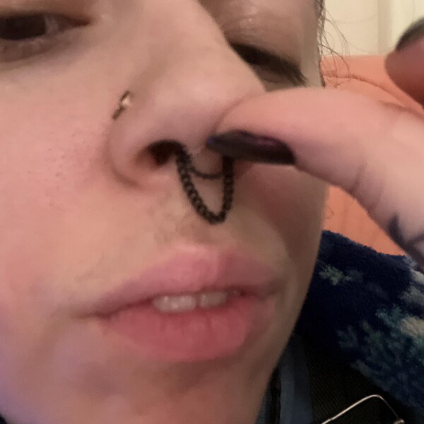 Bat Septum Ring, Nose Ring, Daith Ring, Hinged Clicker Hoop, 16ga 8mm ...