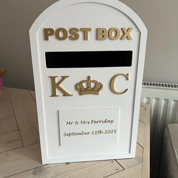 PERSONALISED Wedding Postbox Mdf Wedding Card Post Box - Etsy UK