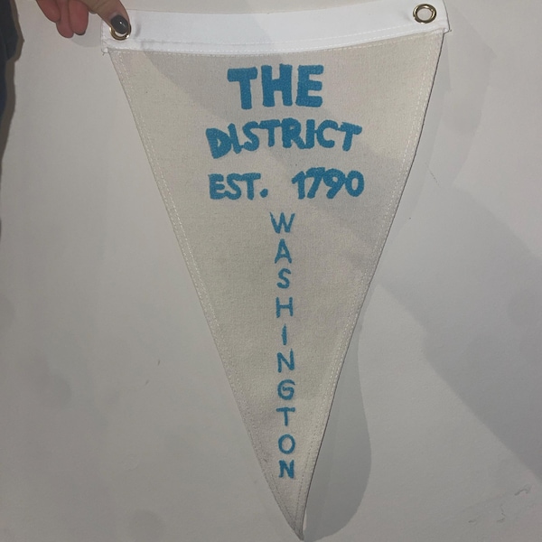 Hand Embroidered Pennant Flag Custom Unique City Name Pennant Flag ...