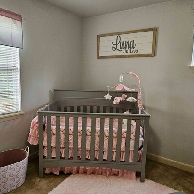 Nursery Wall Decor, Custom Nursery Name Sign, Above Crib Custom Baby ...