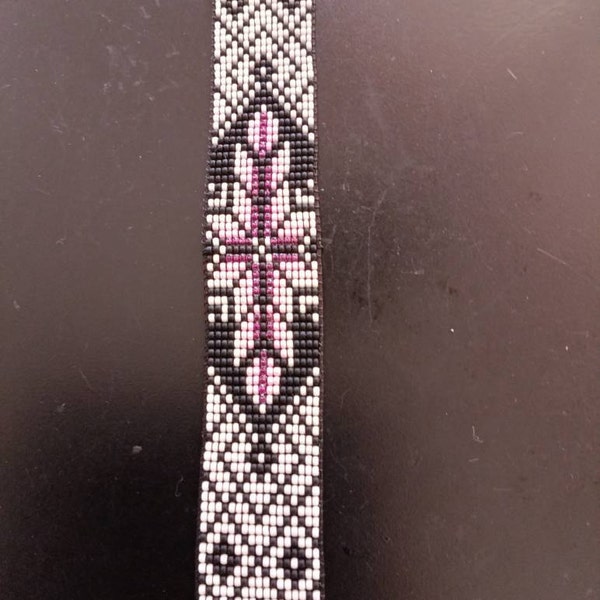 Sakura Peyote Bead Pattern for Bracelet, Odd Count Floral Bracelet, PDF ...