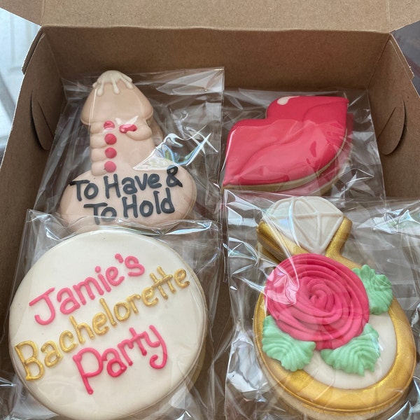 Personalized Penis Cookies, Bachelorette, Bride-to-be, Bridal Party ...