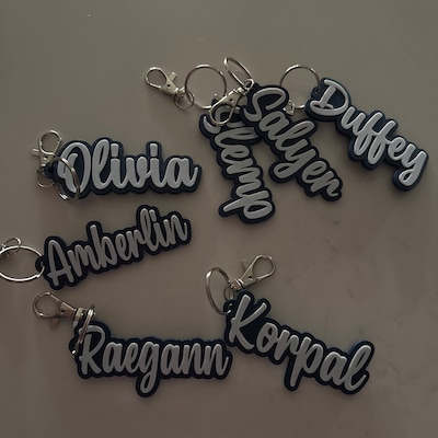 Custom 3D Printed Keychain Custom Key Chain Name Keychain Custom Key ...